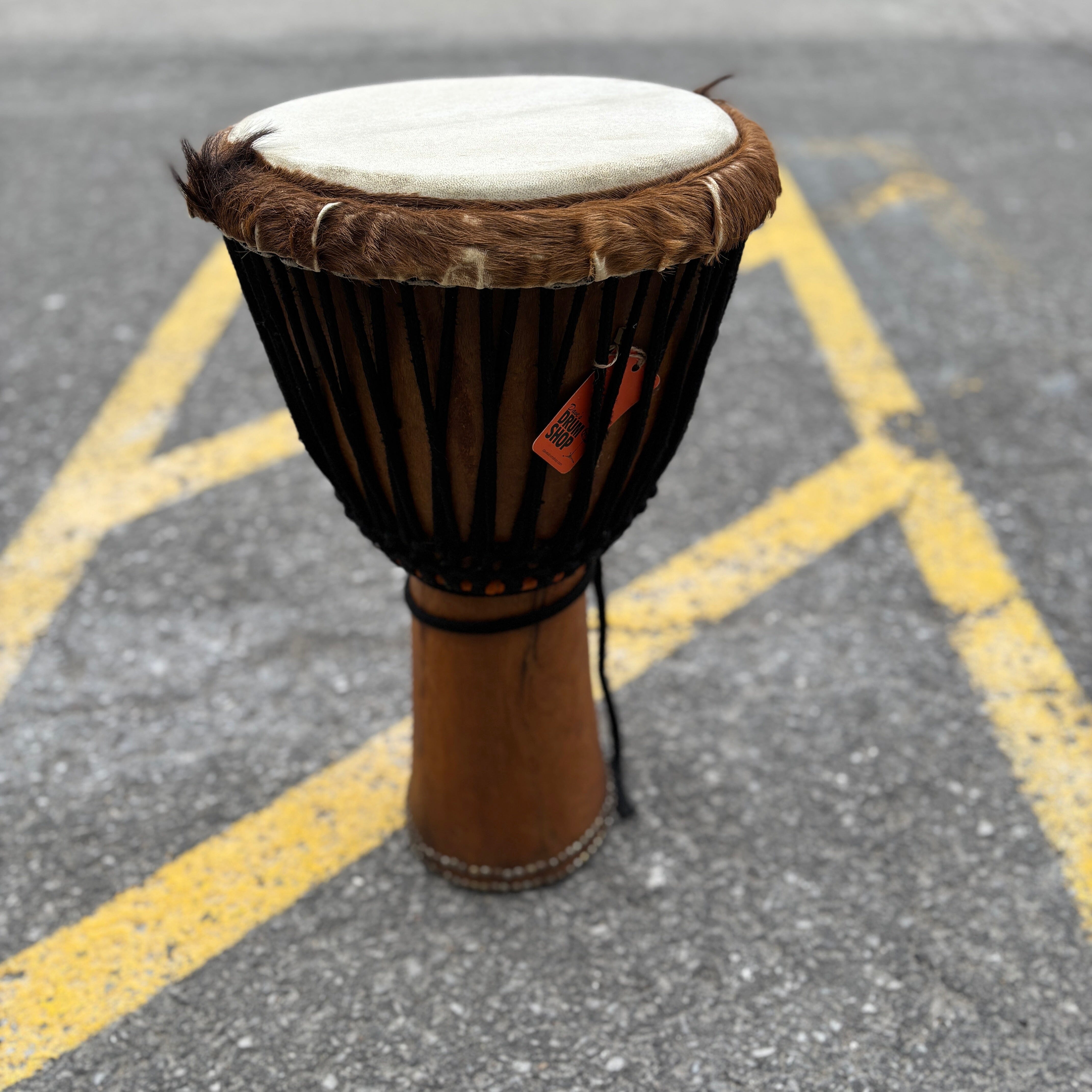 Large African Djembe Tack Bottom Fur Sides from Daves Drum Shop
